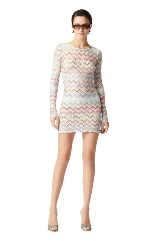 Missoni Short Cover-up Dress With Zig Zag Lamé 3d