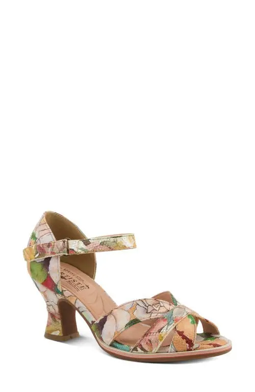 SPRING STEP SHOES Waltz Ankle Strap Sandal - Orange Multi