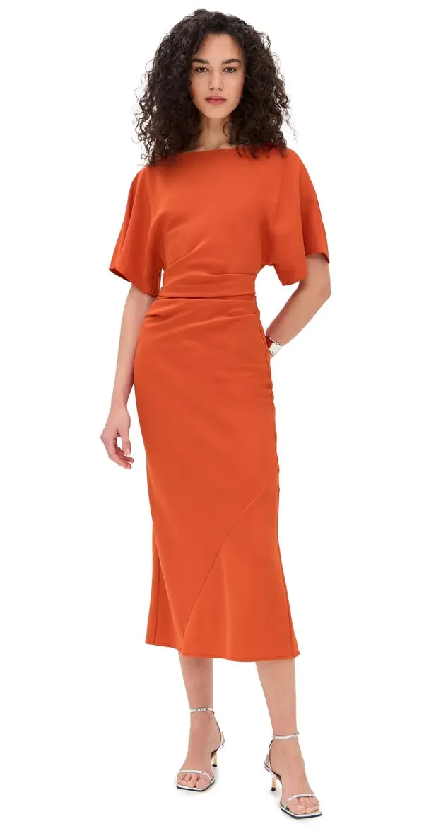 Staud Amelie Midi Dress - Cayenne