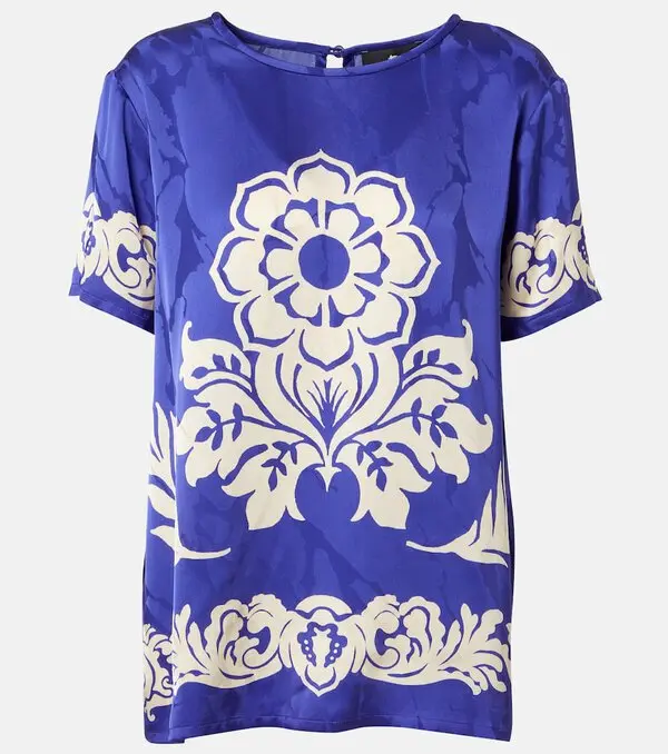 Etro Floral Satin Top