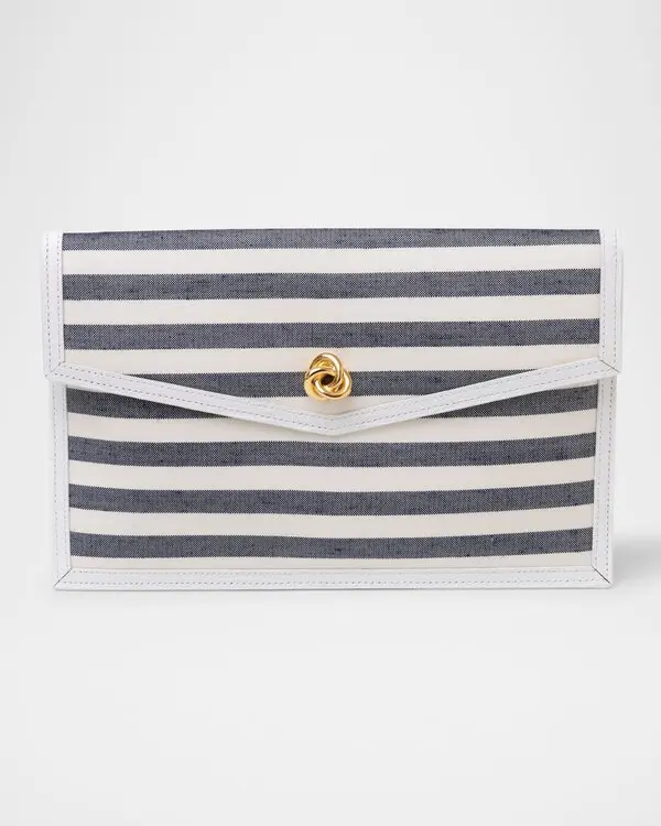 MICHELLE WILHITE Brick Striped Clutch Bag