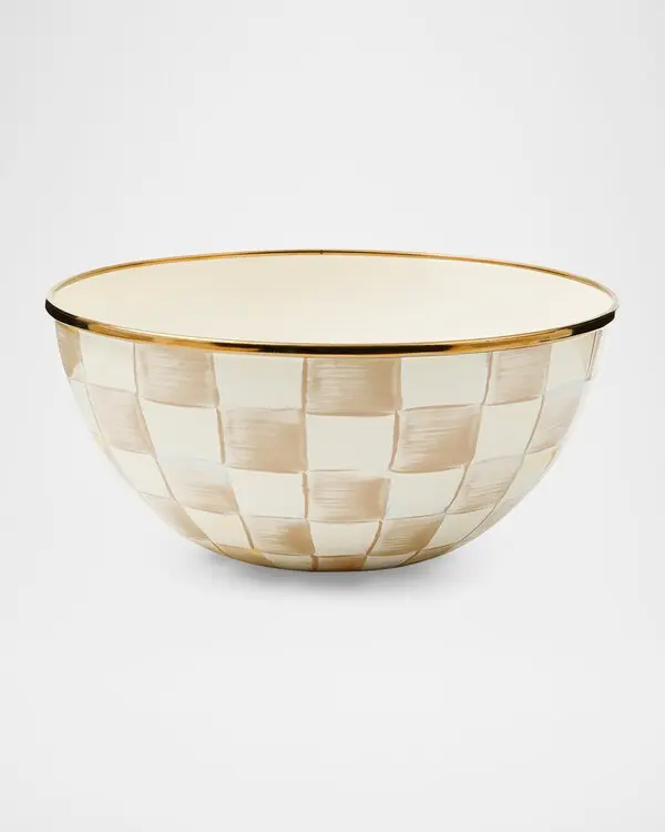 MACKENZIE-CHILDS Mocha Check Small Everyday Bowl