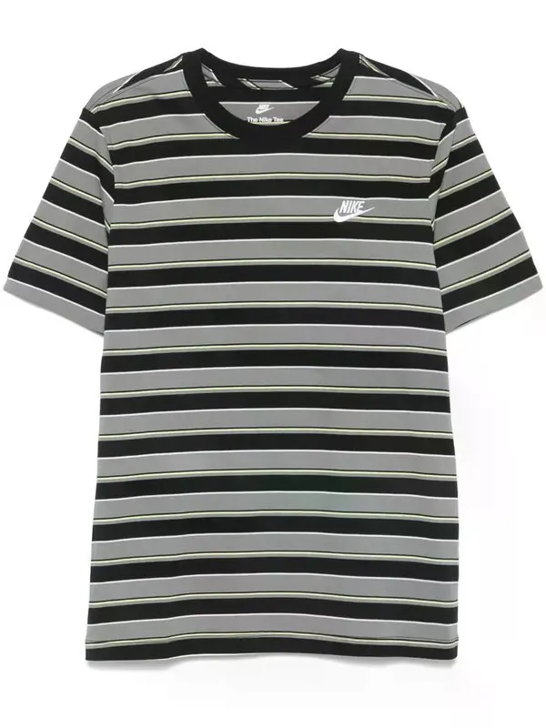 Nike Striped T-Shirt - Grey | Editorialist