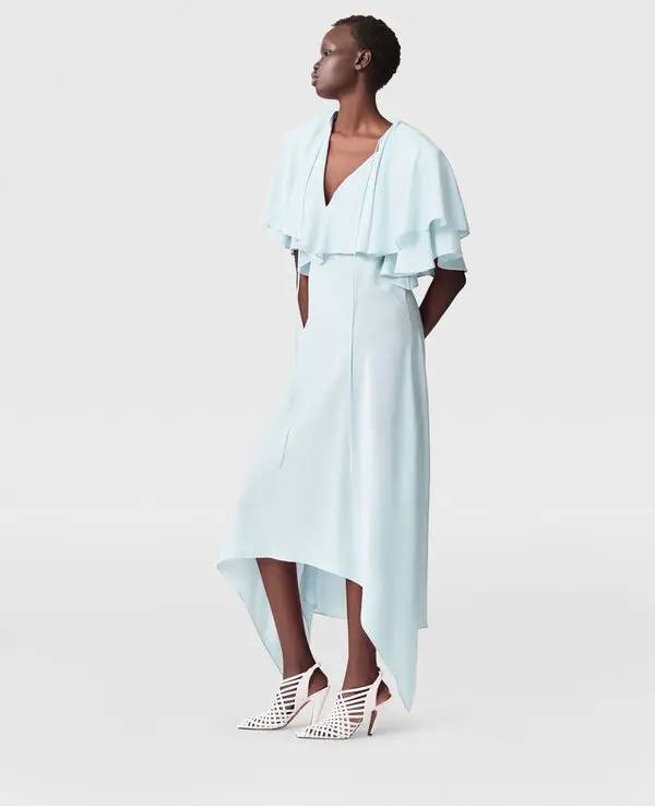 Stella McCartney Layered Short-sleeve Semi-sheer Midi Dress