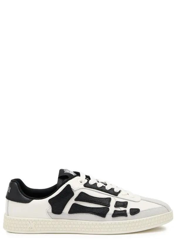 Amiri Pacific Bones Panelled Leather Sneakers - White