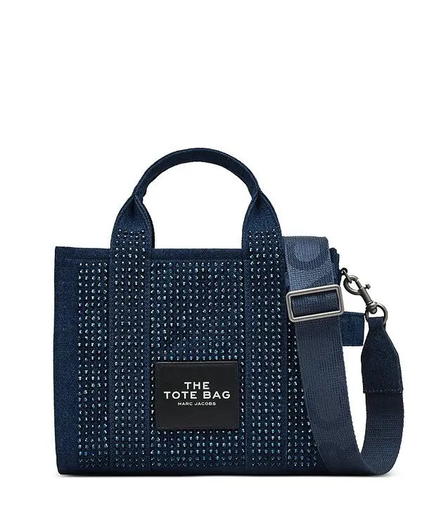 Marc Jacobs Crystal Denim Small Tote Bag - Dark Wash