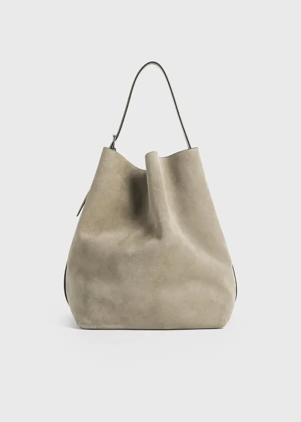 TOTÊME Belted Suede Tote - Desert