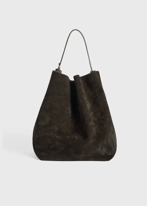 TOTÊME Belted Suede Tote - Pepper