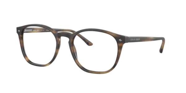 Giorgio Armani Eyeglasses Ar7074 - Striped Matte Dark Brown