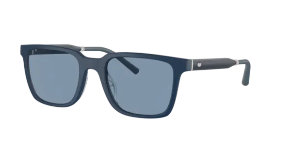 Oliver Spencer Mr. Federer Sun Rectangle Sunglasses - Semi-matte Blue Ash