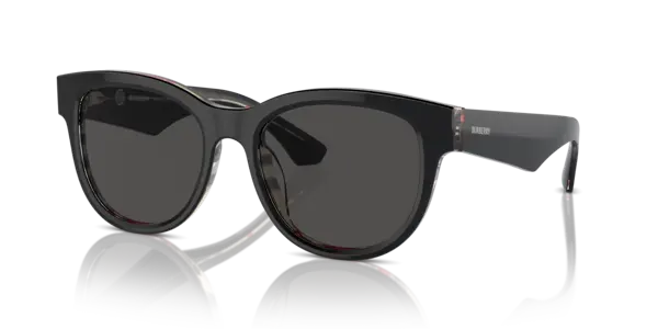Burberry Be4432u Sunglasses - Top Black On Vintage Check