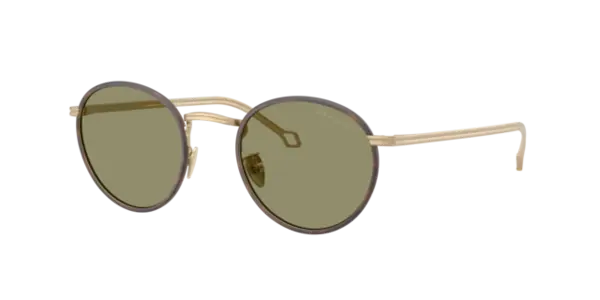 Giorgio Armani Round Sunglasses With Metal Frame - Matte Pale Gold