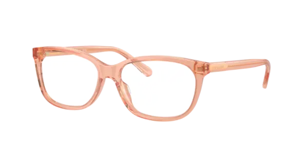 Coach Full Rim Pillow Eyeglasses - Transparent Saddle
