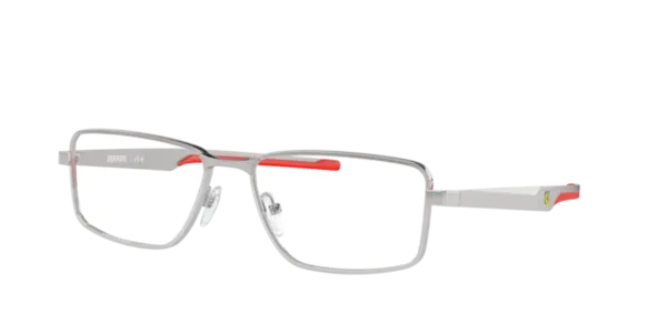 SCUDERIA FERRARI Rectangle Eyeglasses - Silver