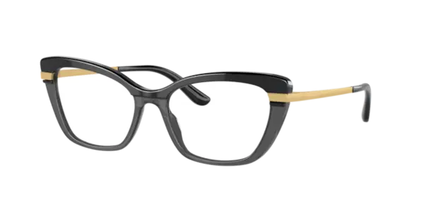 Dolce & Gabbana Dg3325 Eyeglasses - Black On Transparent Black
