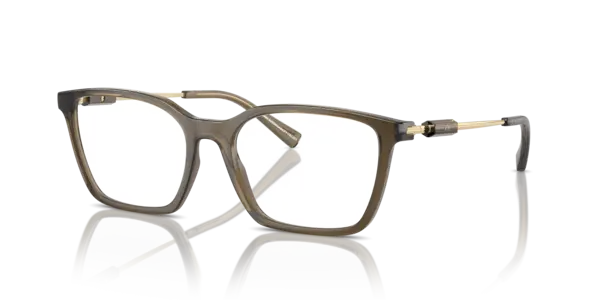 Armani Exchange Rectangle Eyeglasses - Shiny Transparent Brown