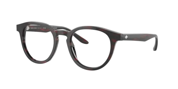 Giorgio Armani Eyeglasses With Key Bridge Design - Striped Brown