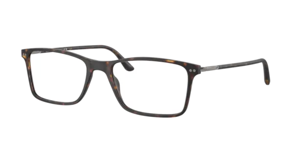 Giorgio Armani Rectangle Eyeglasses - Matte Dark Havana