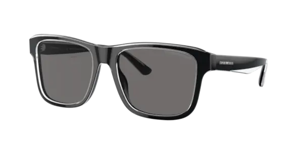 Emporio Armani Pillow Sunglasses - Shiny Black,top Crystal