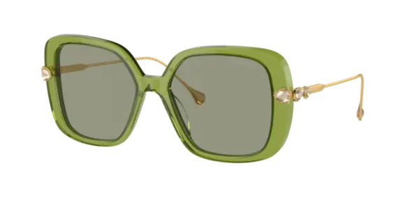 SWAROVSKI Full Rim Pillow Eyeglasses - Trasparent Green