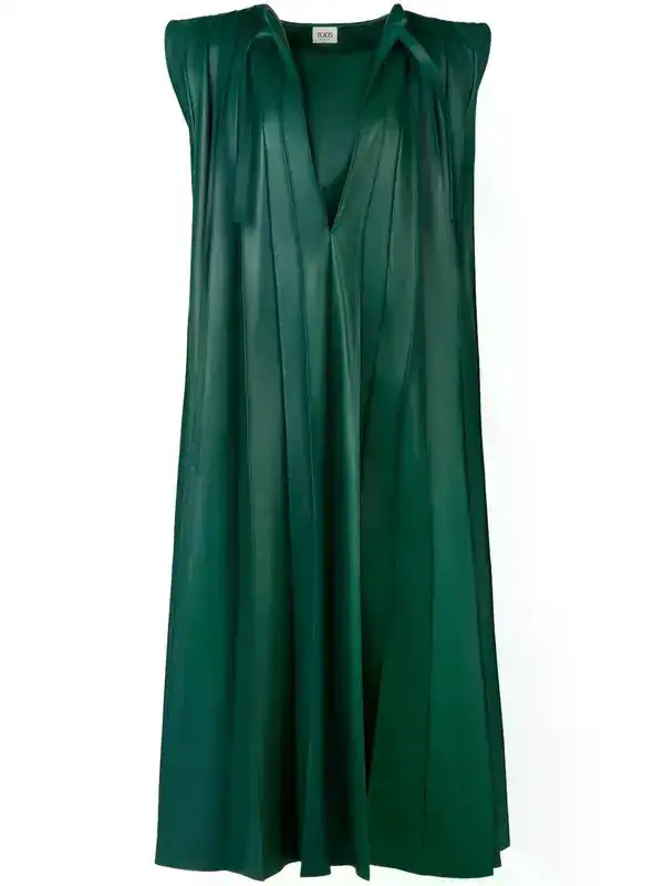 Tod'S Leather Dress - Green | Editorialist