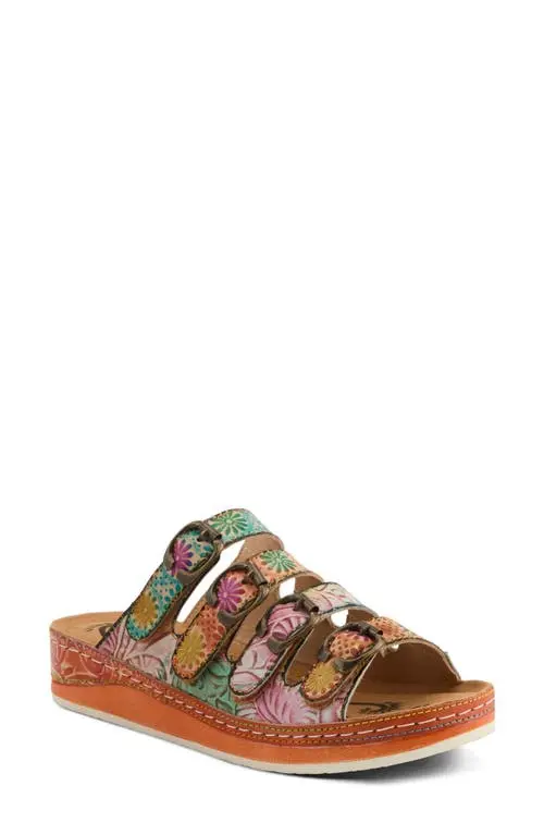 SPRING STEP SHOES Bellini Wedge Sandals - Peach Multi