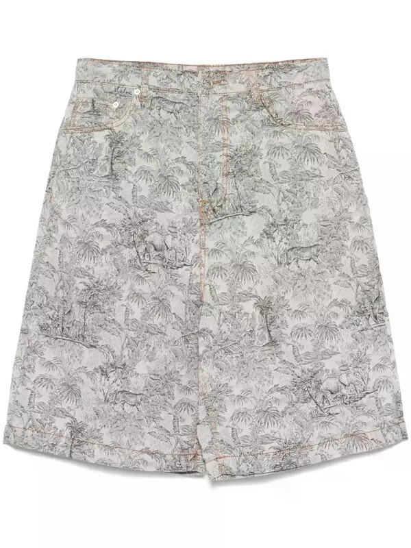 Etro Jacquard Bermuda Shorts - Grey