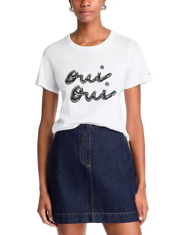 Cinq À Sept Rhinestone Oui Oui Tee