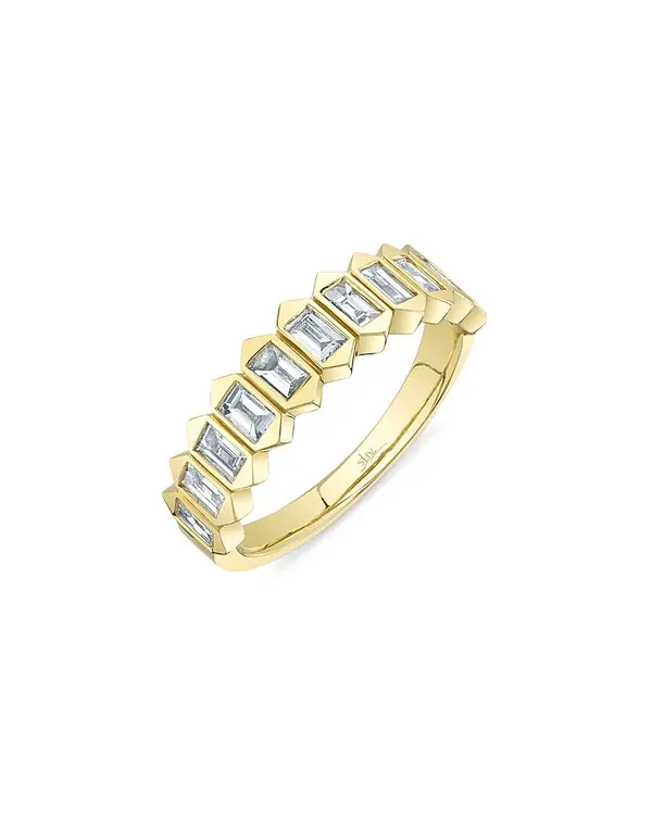 SHY CREATION 14k Yellow Diamond Band