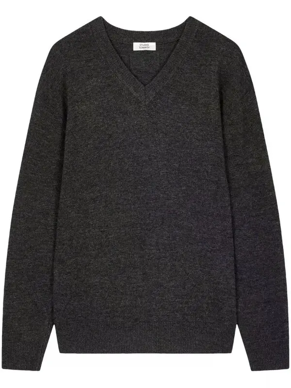STUDIO TOMBOY V-neck Jumper - Grey