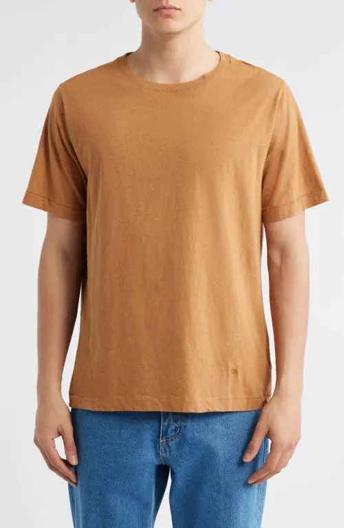 MERZ B. SCHWANEN Organic Cotton & Hemp T-shirt - Faded Caramel