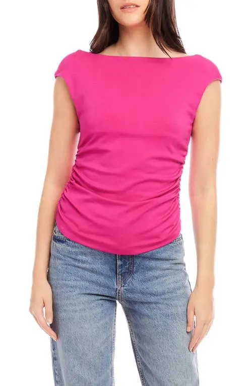 Fifteen Twenty Tasha Ruched Top - Raspberry
