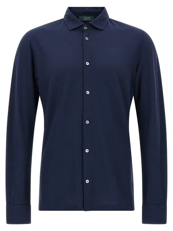 ZANONE Ice Cotton Shirt - Blue