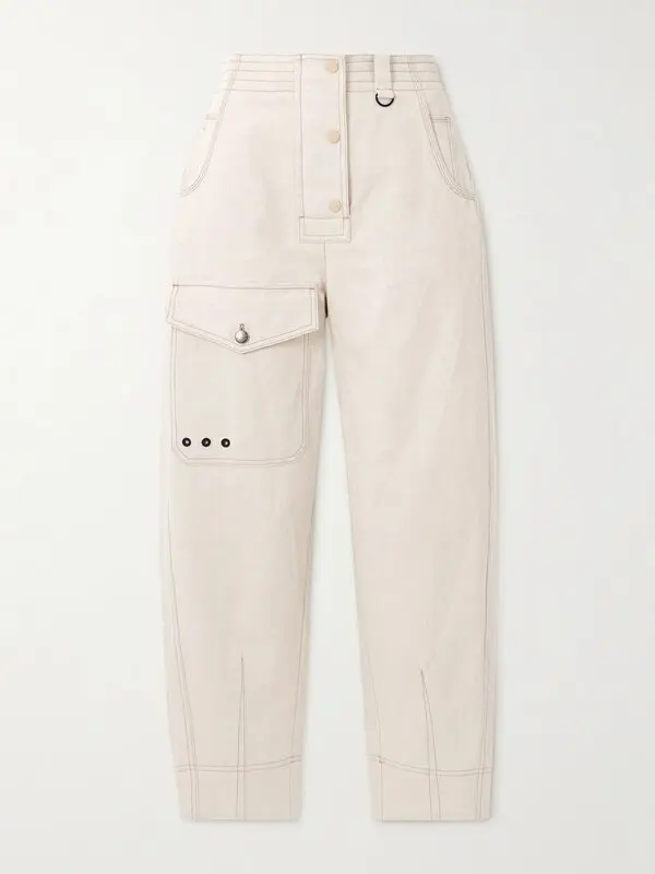 Moncler Eyelet-embellished Cargo Pants - Neutrals