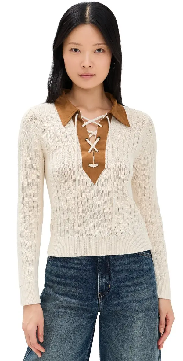 NILI LOTAN Juana Lace-up Sweater