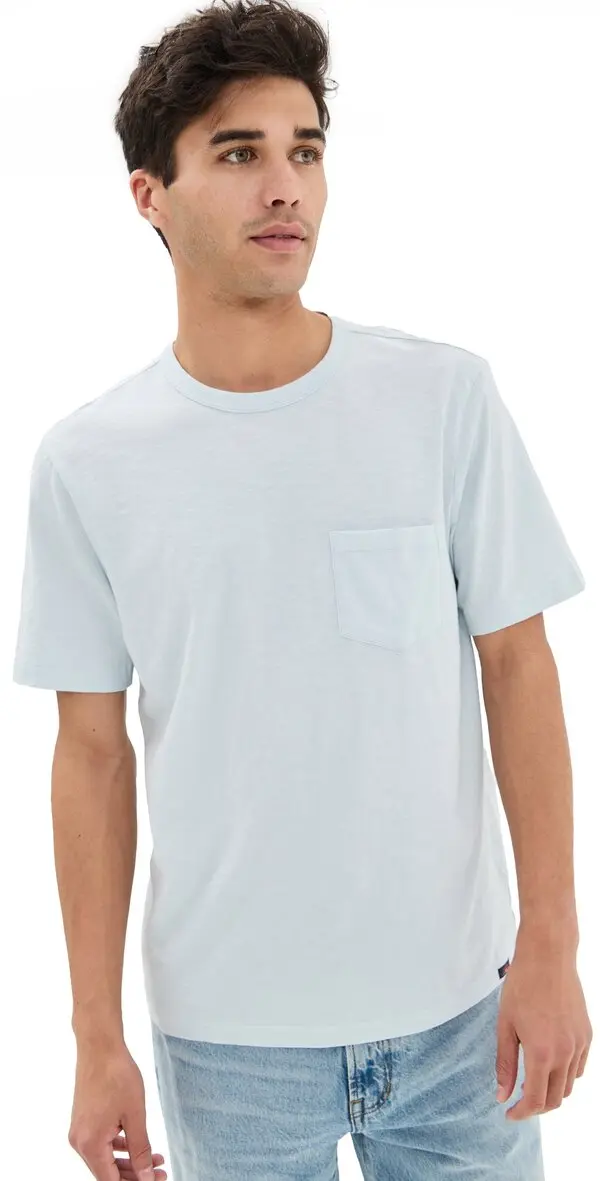 Faherty Brand Sunwashed Pocket Tee - Sky