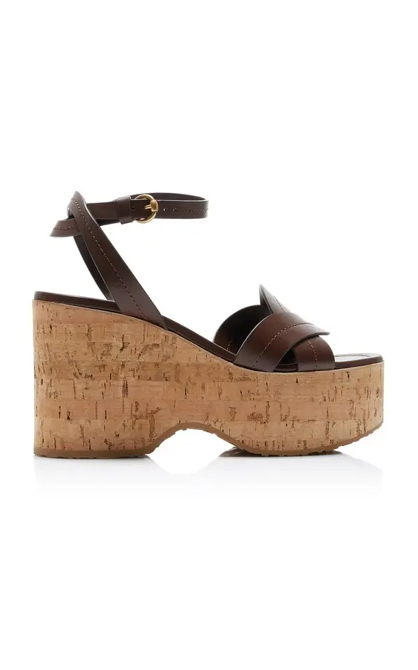 GIANVITO ROSSI Leather Platform Sandals