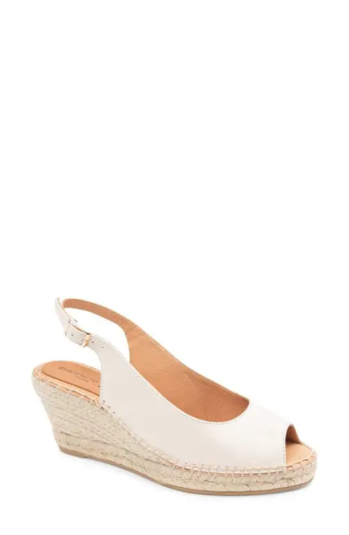 PATRICIA GREEN Peyton Espadrille Wedge Sandals - Bone Leather