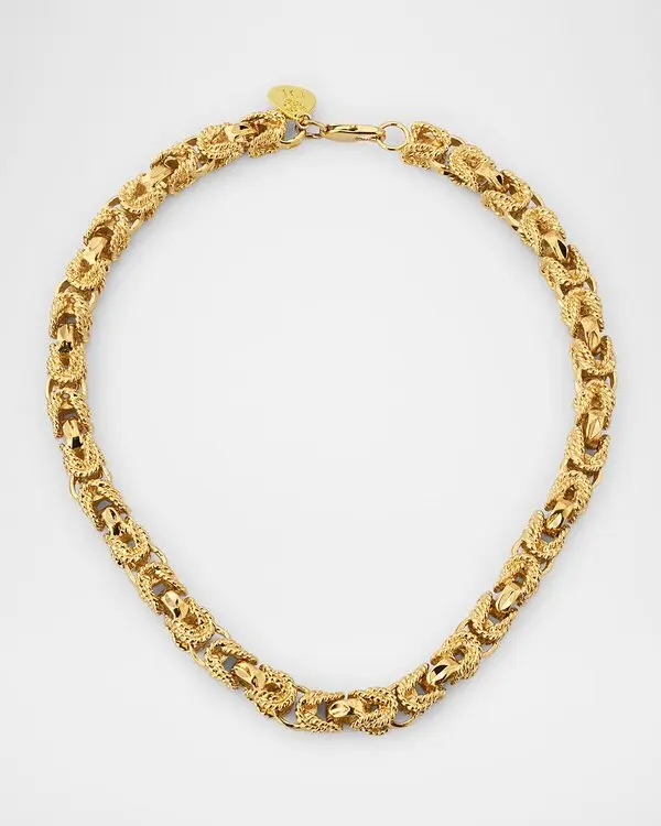 DEVON LEIGH Textured Chain Necklace