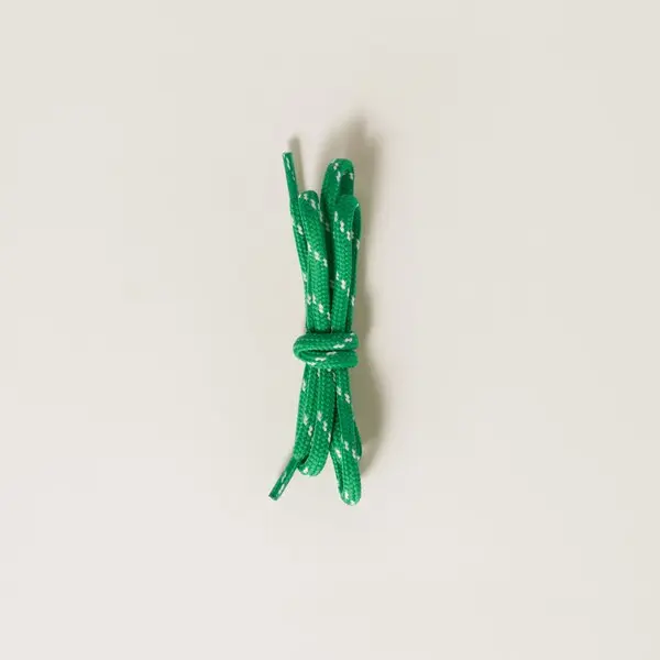 Miu Miu Two-tone Cord Laces - Emerald/white