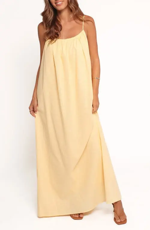 PETAL & PUP Lumina Sleeveless Maxi Dress - Yellow
