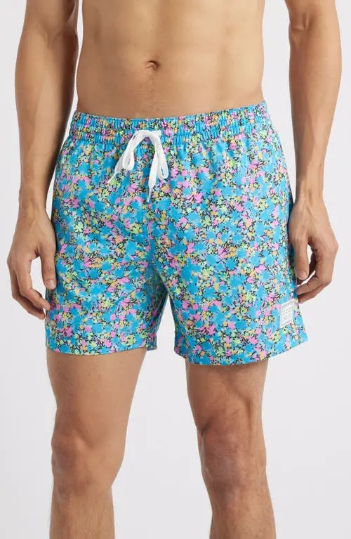 CHUBBIES X The Isle Floral Classic Lined 5.5-inch Swim Trunks - Bright Blue