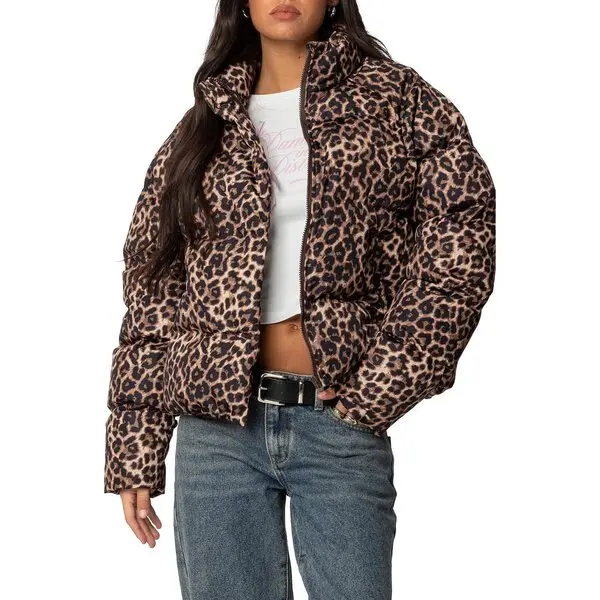 EDIKTED Dalya Print Puffer Jacket