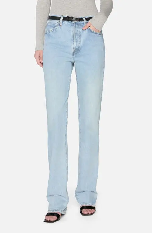 FRAME Vertical High-waist Straight-leg Jeans - Knock Out