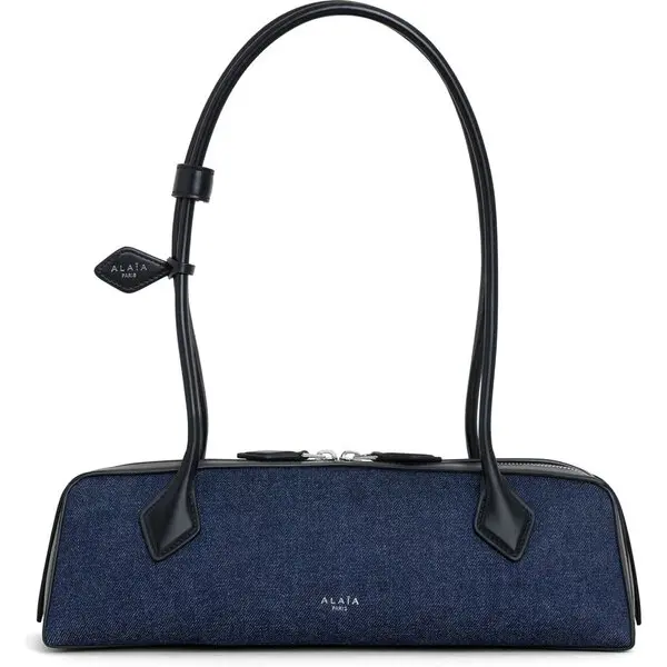 Alaïa Medium Le Teckel Denim East/west Shoulder Bag - Bleu Denim