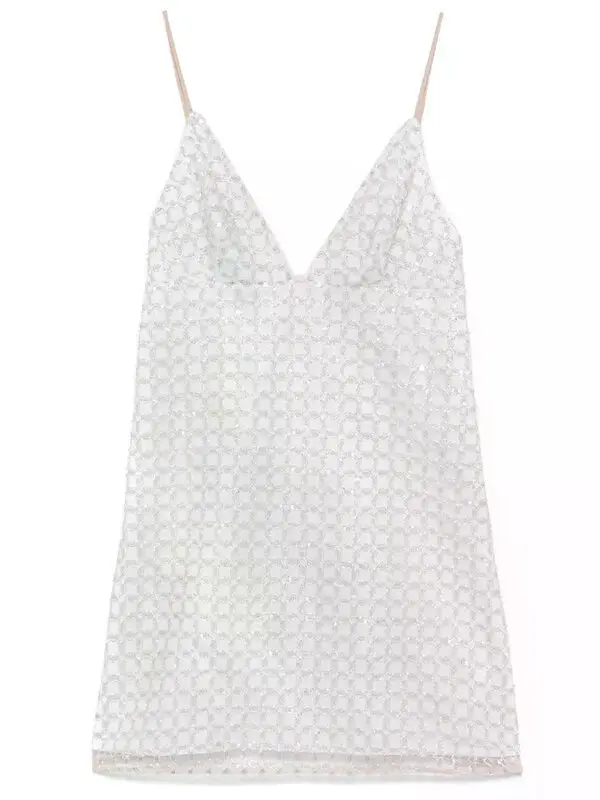 Remain Birger Christensen Beaded A-line Mini Dress - Neutrals