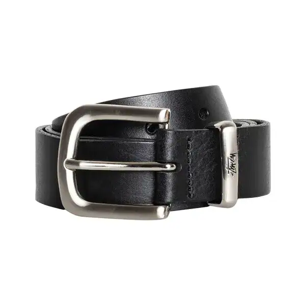 StüSsy Metal S Tip Belt - Black | Editorialist