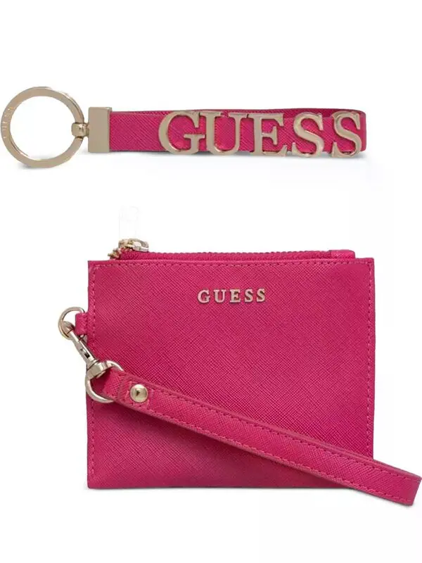 Guess Logo-Lettering Wallet - Pink | Editorialist
