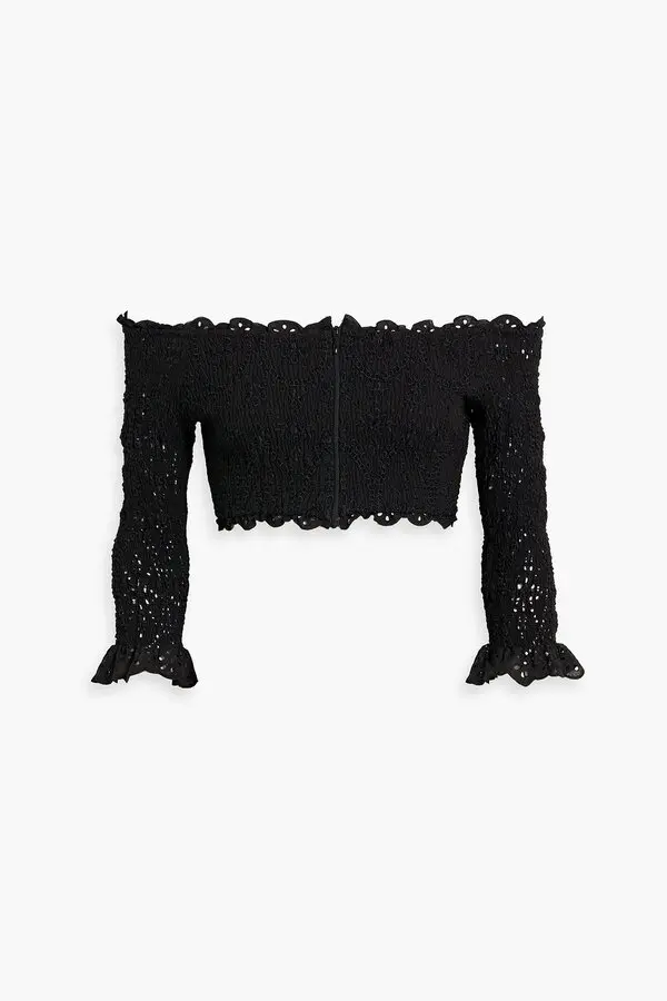 Charo Ruiz Ibiza Broderie Anglaise Cotton-blend Top