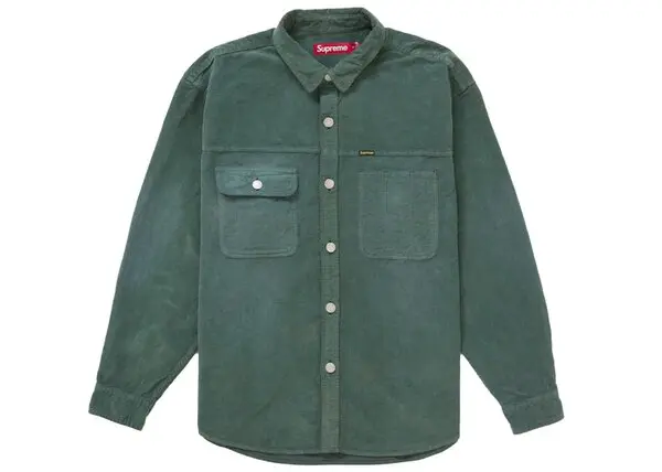 Supreme Washed Corduroy Shirt - Sage